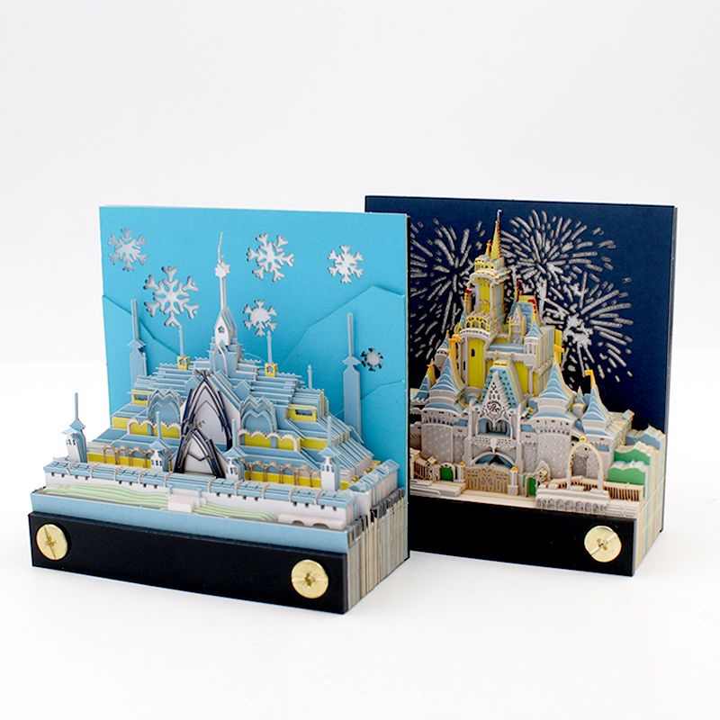 3d Three-Dimensional Notepad Chinese Antique Architectural Model ...