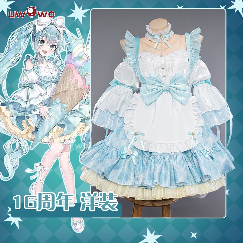 Uwowo Hatsune Miku cos Hatsune Miku 16th Anniversary Birthday clothing ...