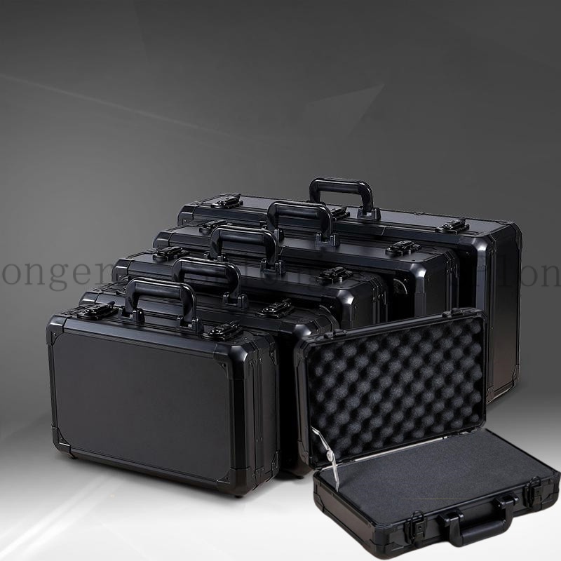 Aluminum Alloy Black Tool Box Safety Equipment Instrument Toolbox ...