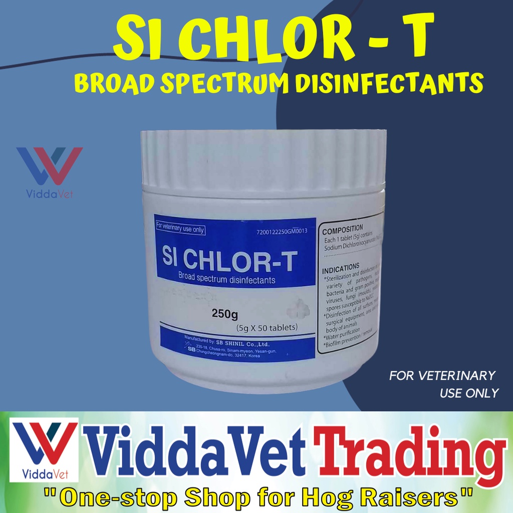 SI CHLOR T broad spectrum disinfectant livestock veterinary use 10tabs ...