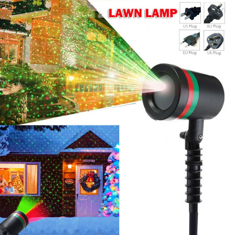 Upgrade Star Shower Laser Christmas Light Spotlight Outdoor Lazer Red ...