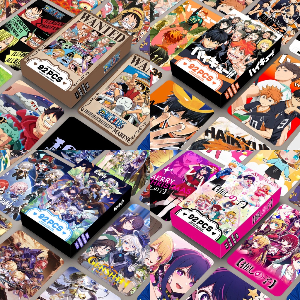 92-96pcs Genshin Lomo Cards JoJo's Bizarre Adventure Honkai Star Rail ...