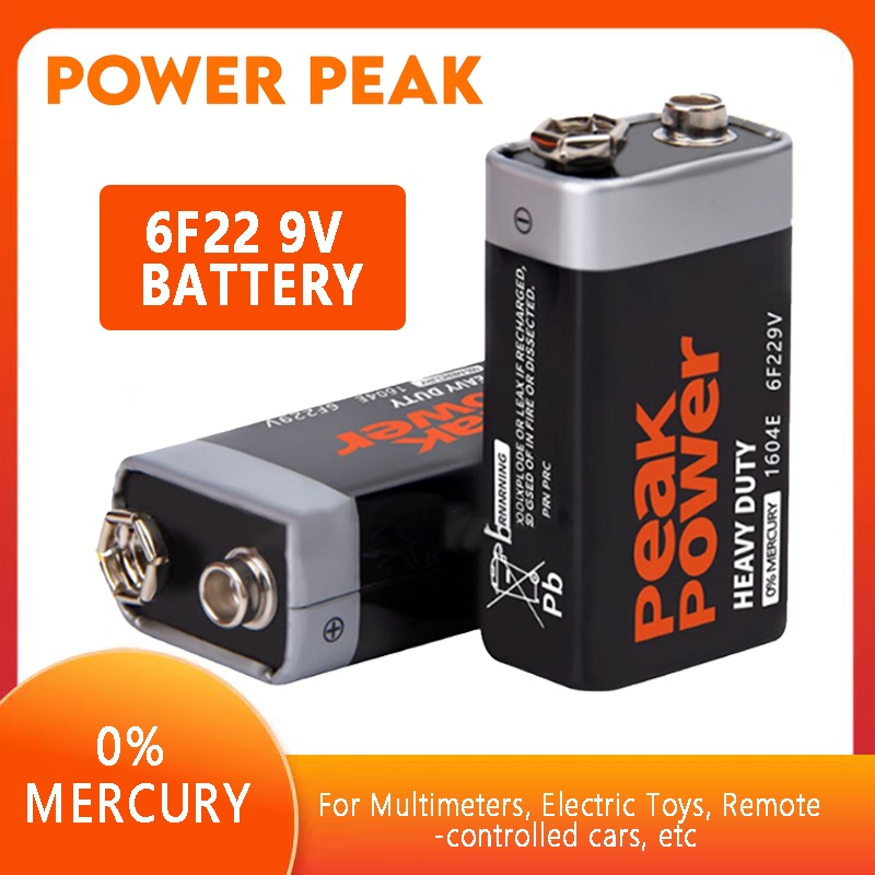 9V 6F22 battery suitable for multimeter temperature measurement gun remote control battery pack ...