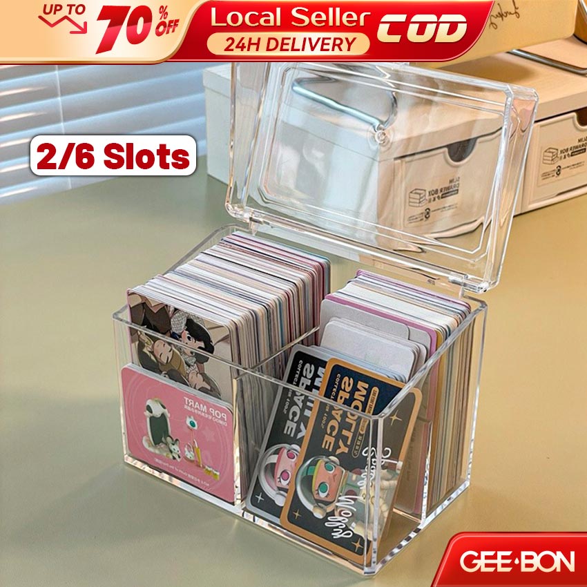 GEEBON Acrylic Sorting Flip Box Large Capacity Compartment Collection ...