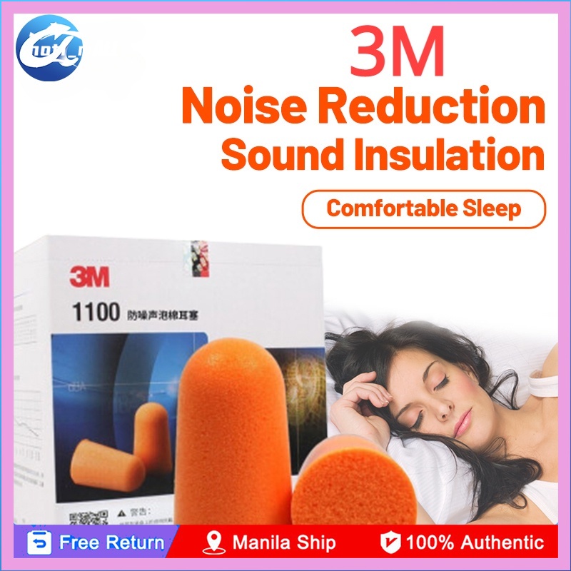 3M Earplug 1100 Bullet Type Anti-noise Foam Earplugs Abatement Sleeping Ear Plugs | Shopee ...