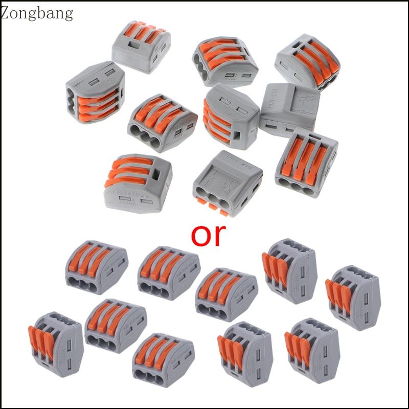 Zone 10 Pcs 3 Way Electric Cable Wire Connector Reusable Lever Terminal ...