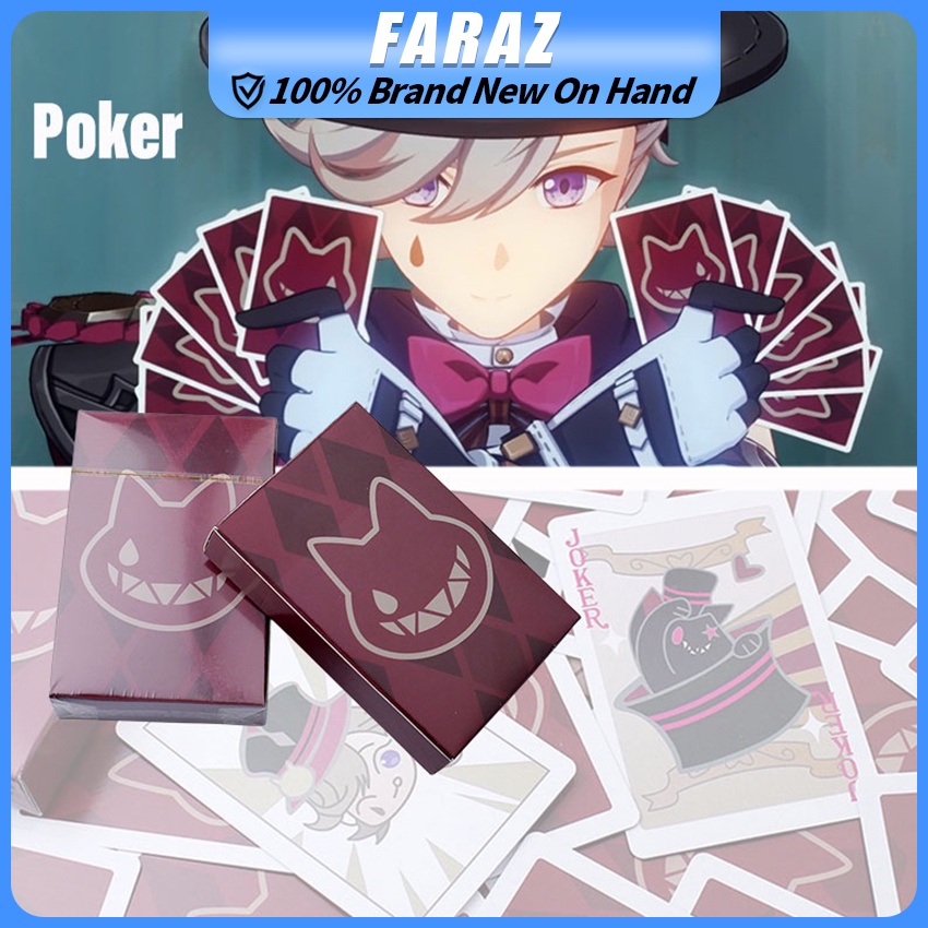 Genshin Impact Lynette Lyney Poker Card Toys Playing Magic Cards for ...