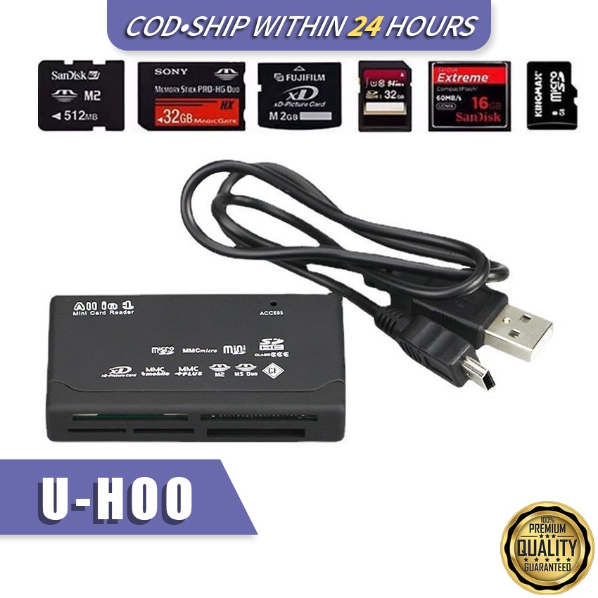 Universal 6 in 1 Memory Card Reader SD SDHC Mini Micro M2 MMC Mini ...