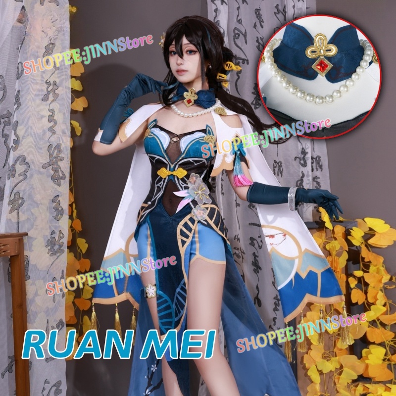 - JINN - Ruan Mei Cos Game Honkai Star Rail Cosplay Costume Ruan Mei Dress Wig Suit RUANMEI ...