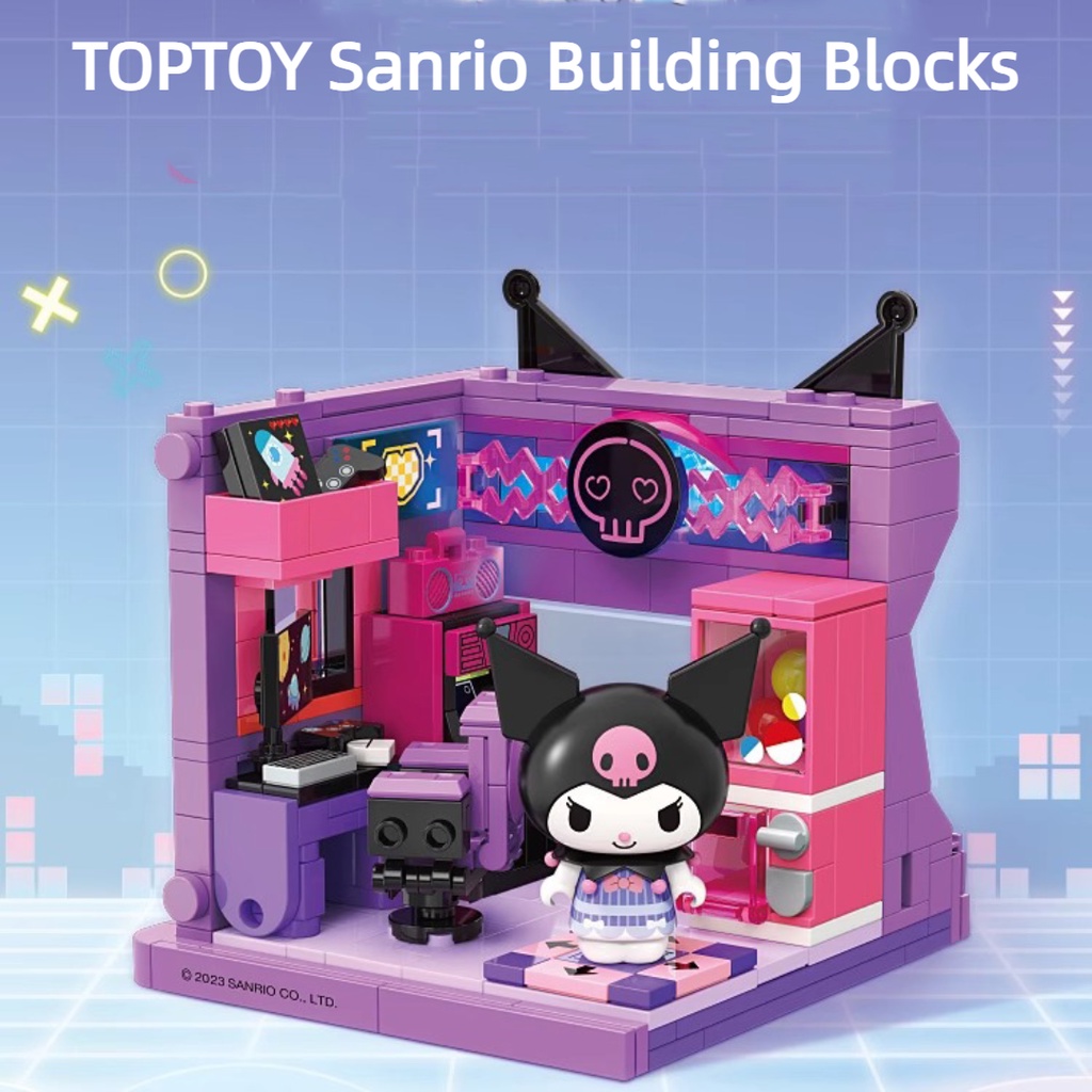 Toptoy Sanrio Kuromi Cartoon Building Blocks Sanrio Incredible Hotel ...