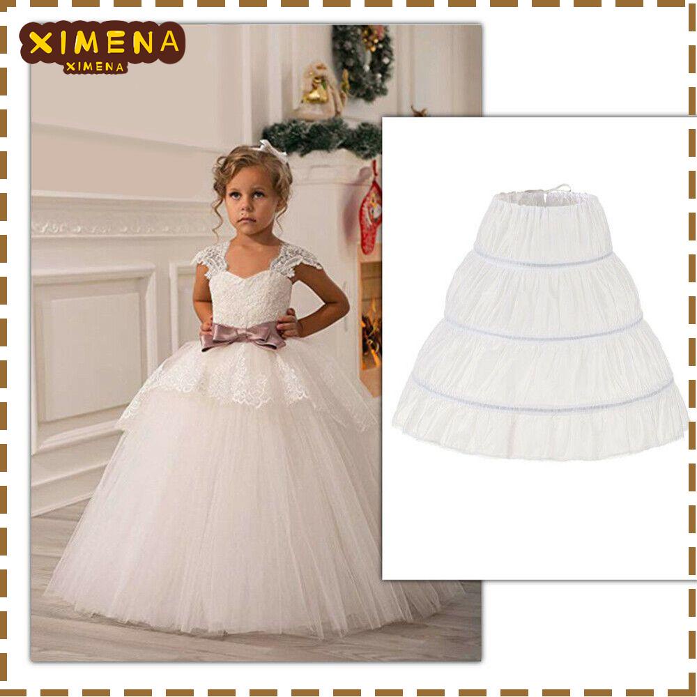 XIMENA Flower Crinoline Girls 3 Hoops Adjustable White Lace | Shopee ...