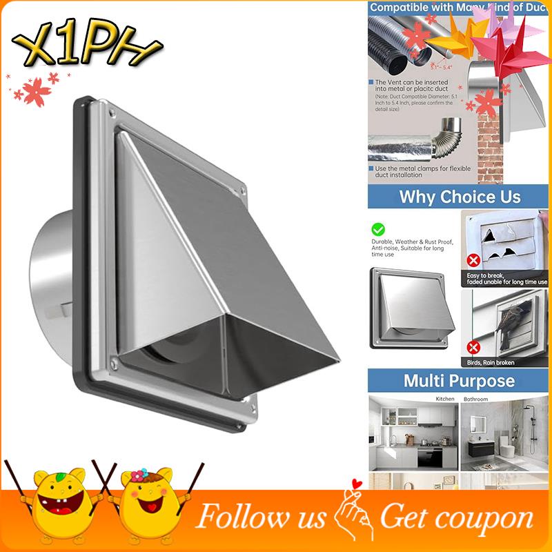 (Stock) Dryer Vent Cover Outdoor Wall with Cushioned Non Return Flap ...