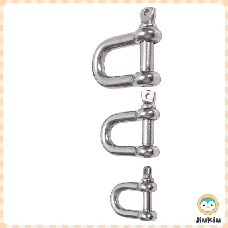 JimKim D-Type/U-Shaped Shackle Buckle D Ring Lock Bow Shackle Wire Rope ...