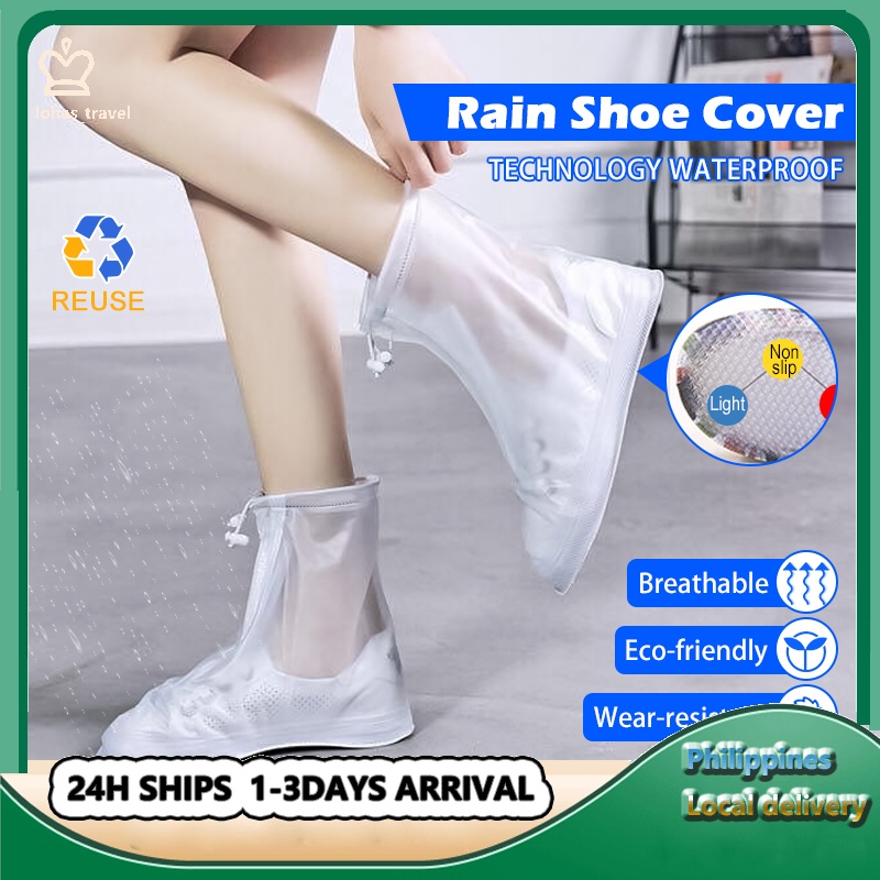 Non Slip Waterproof Shoes Covers Boots Protector Reusable PVC Rain ...