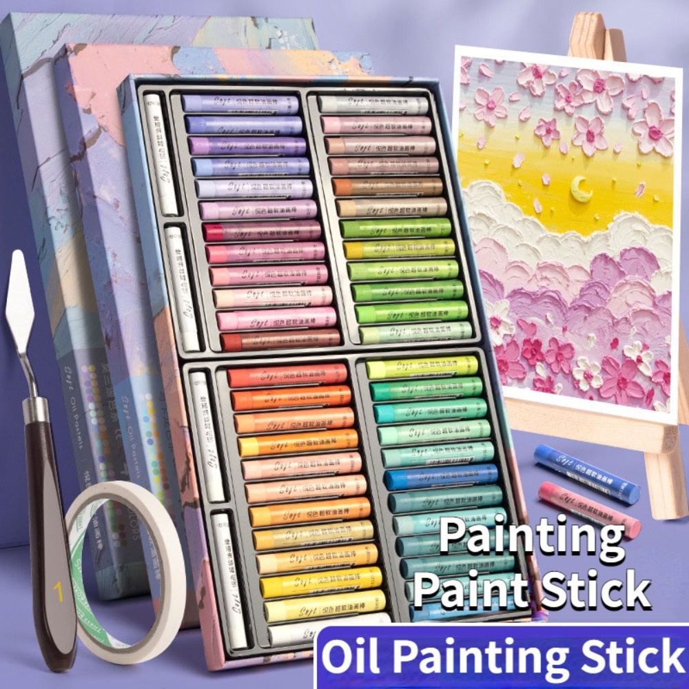 48Colors Drawing Art Colorful Oil Painting Sticks Set Soft Heavy ...