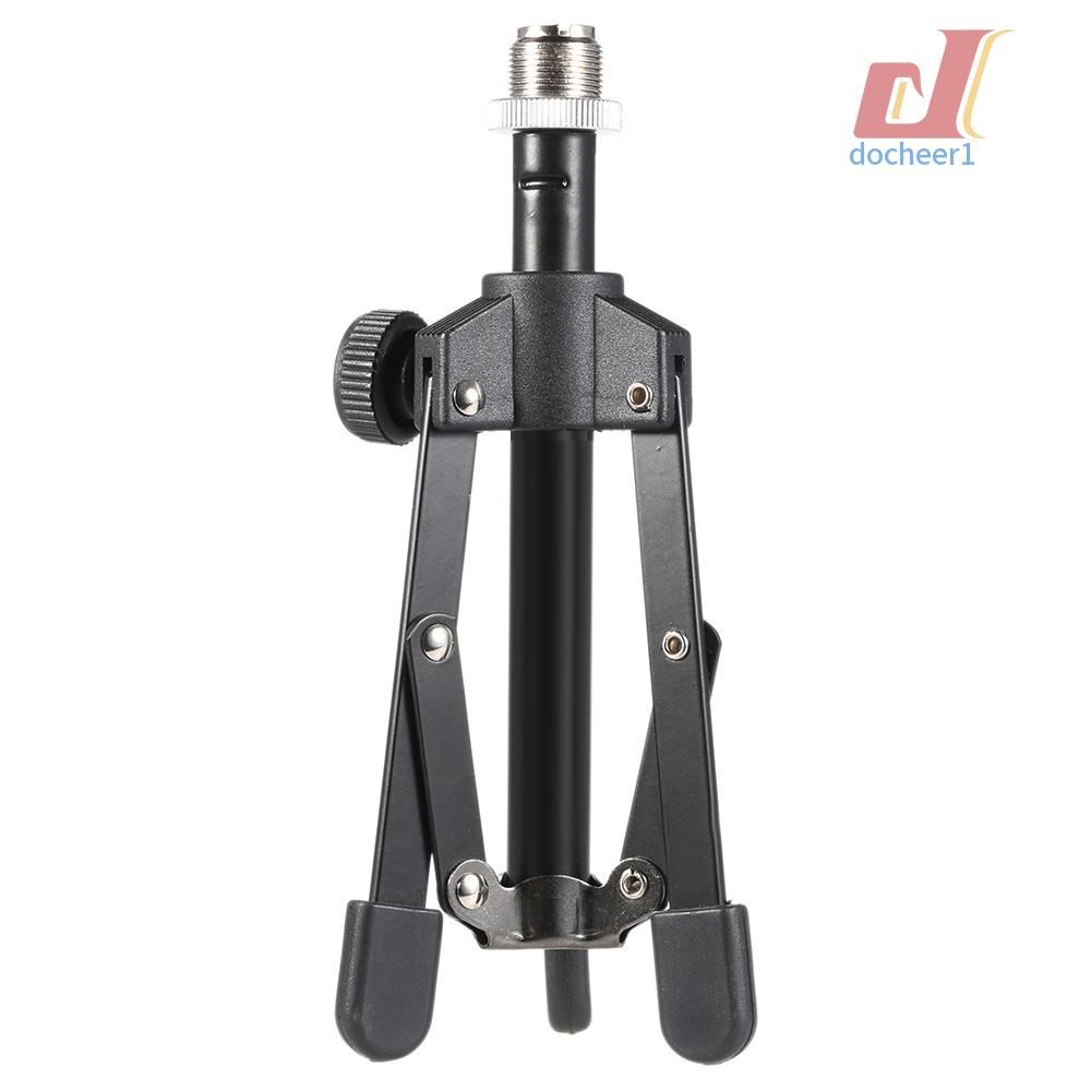 MS-12 Mini Foldable Adjustable Desktop Microphone Stand Tripod with MC5 ...