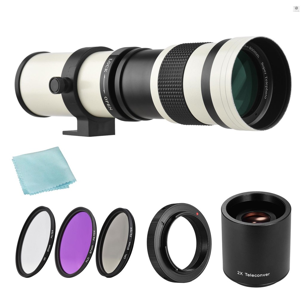 Andoer + Uv/cpl/fld Filters Mf Super Lens Adapter Ai Mount Super Lens F ...