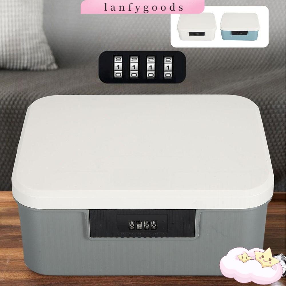 LANFY Password Safe Box, Double Layer 9L/16L Lockable Storage Bin ...