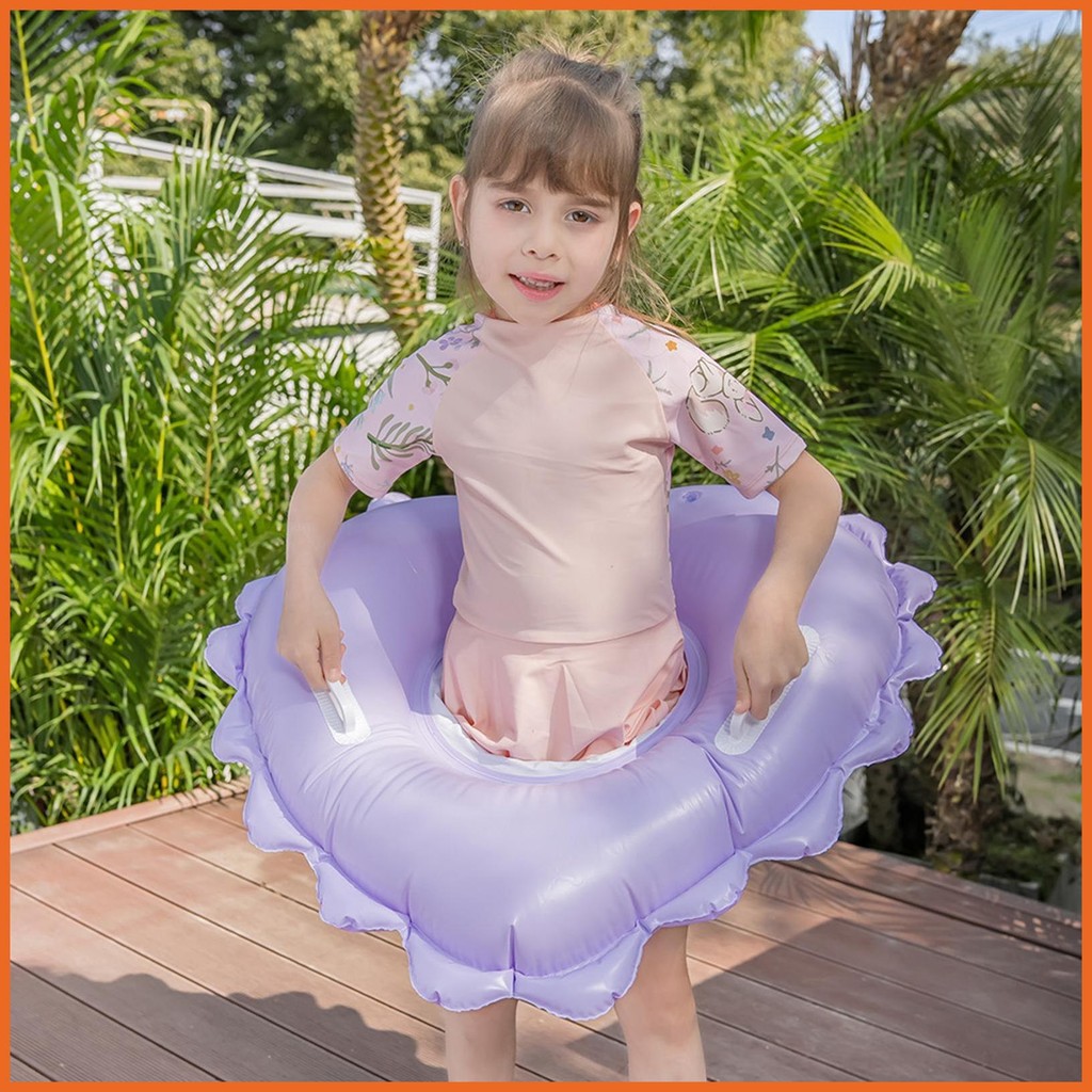 Child Pool Float Heart Floaties With Seat And Handle Inflatable ...