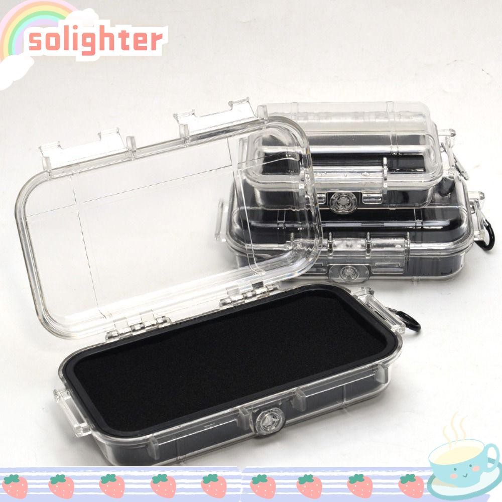 SOLIGHTER Sealed Storage Box, ABS Equipment Dry Box Camping Box ...