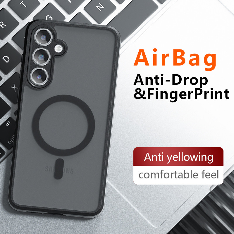 Luxury Matte Magnetic Case For Samsung Galaxy A06 5G S25 S24 S23 Plus S22 Ultra S23 FE A36 A26 ...