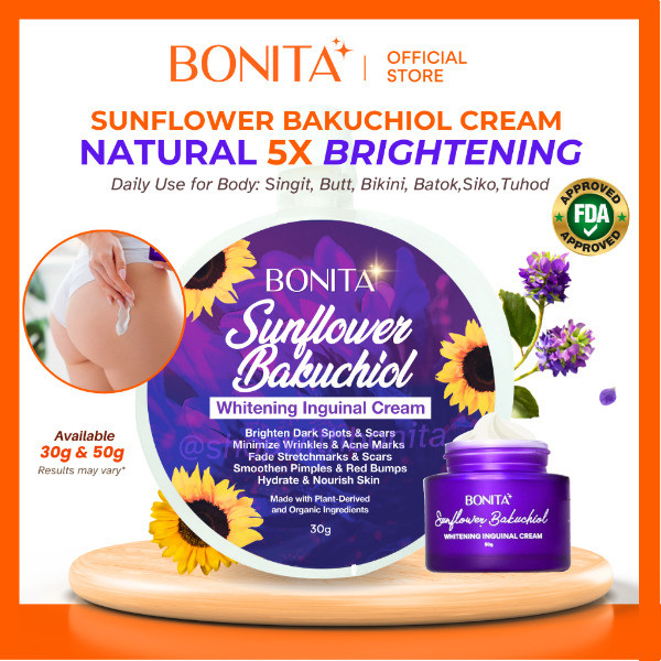 BONITA SUNFLOWER BAKUCHIOL INGUINAL WHITENING CREAM | Shopee Philippines