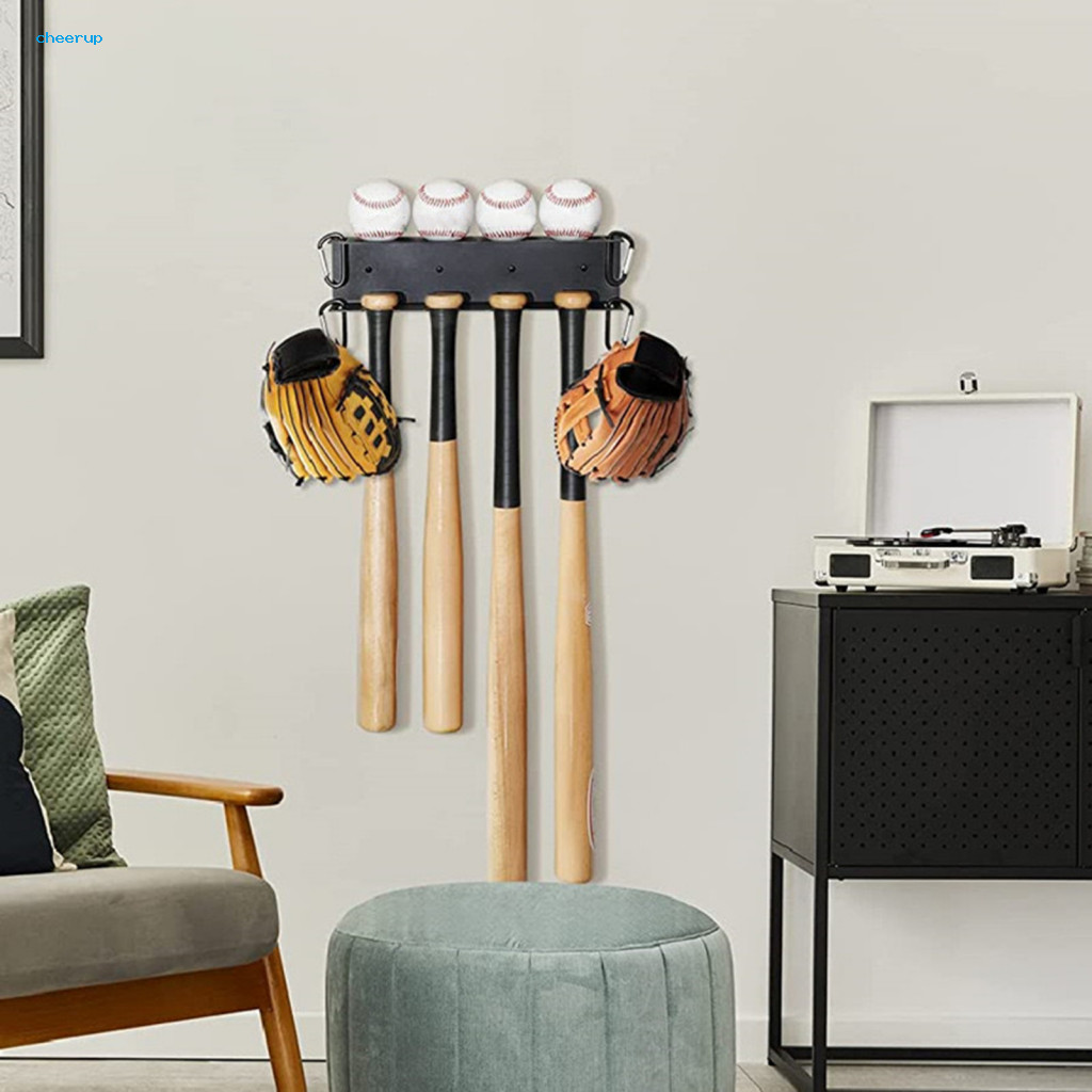 Baseball Equipment Hanger Baseball Storage Rack Premium Wall Mount ...