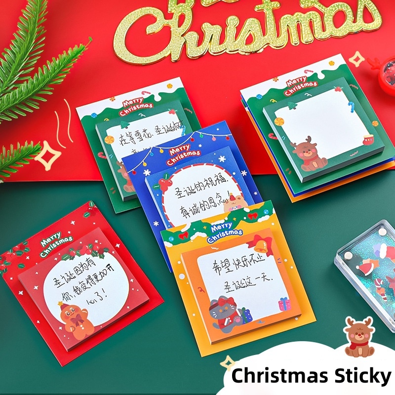 Christmas Sticky Notes Notepad Memo Pad Office School Supplies ...