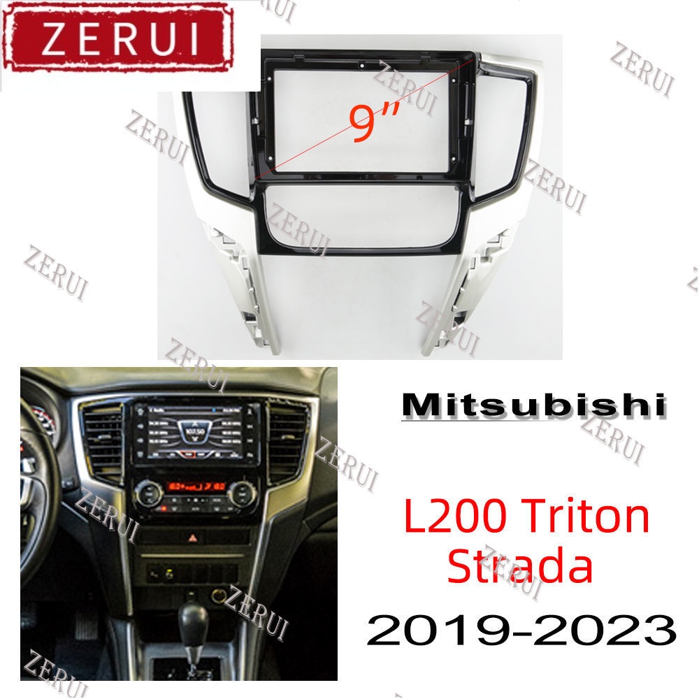ZR For 9inch android head unit player fascia 2din radio frame car dash ...