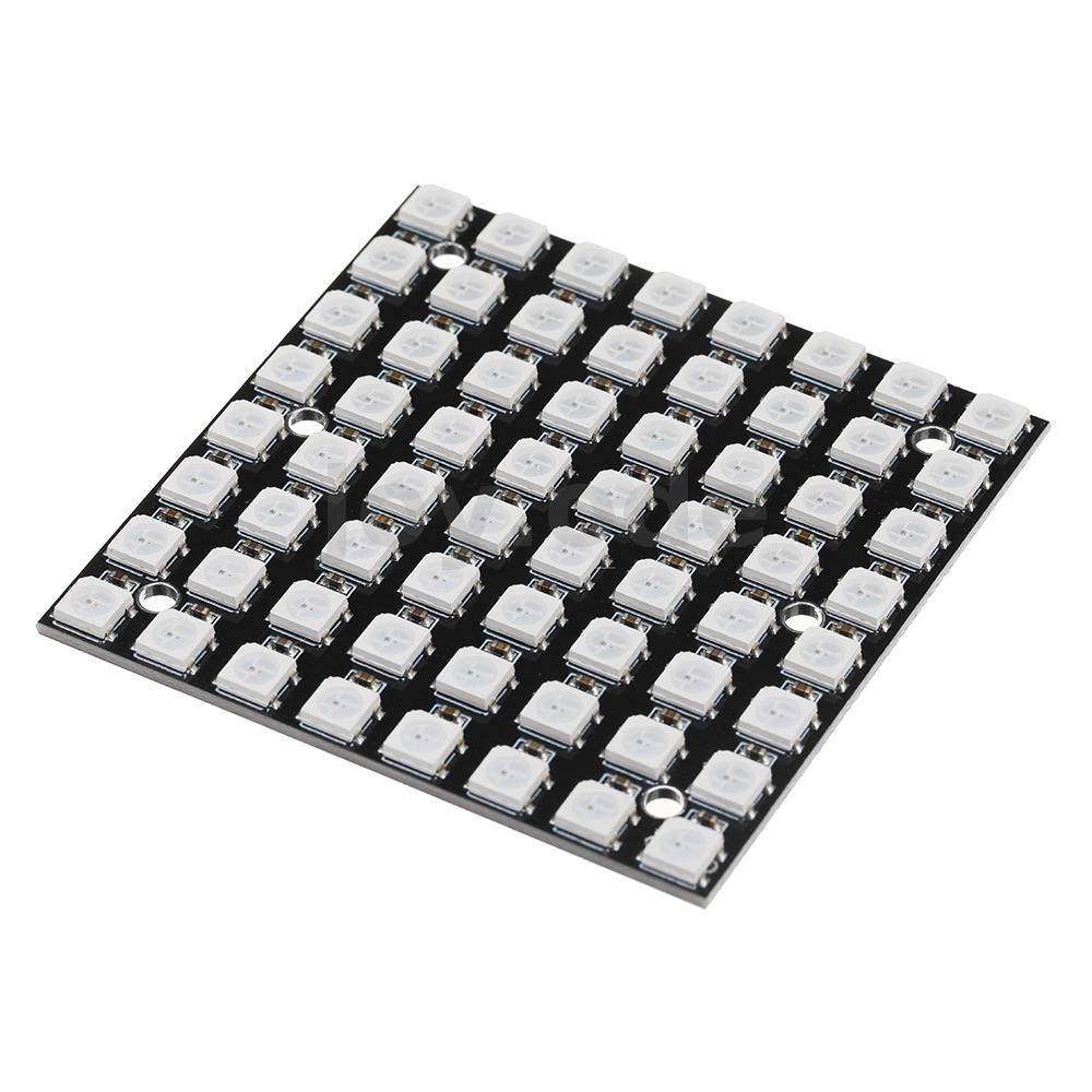 WS2812 LED 5050 RGB 8x8 64 LED Matrix Built-in Full Color Driver Light ...