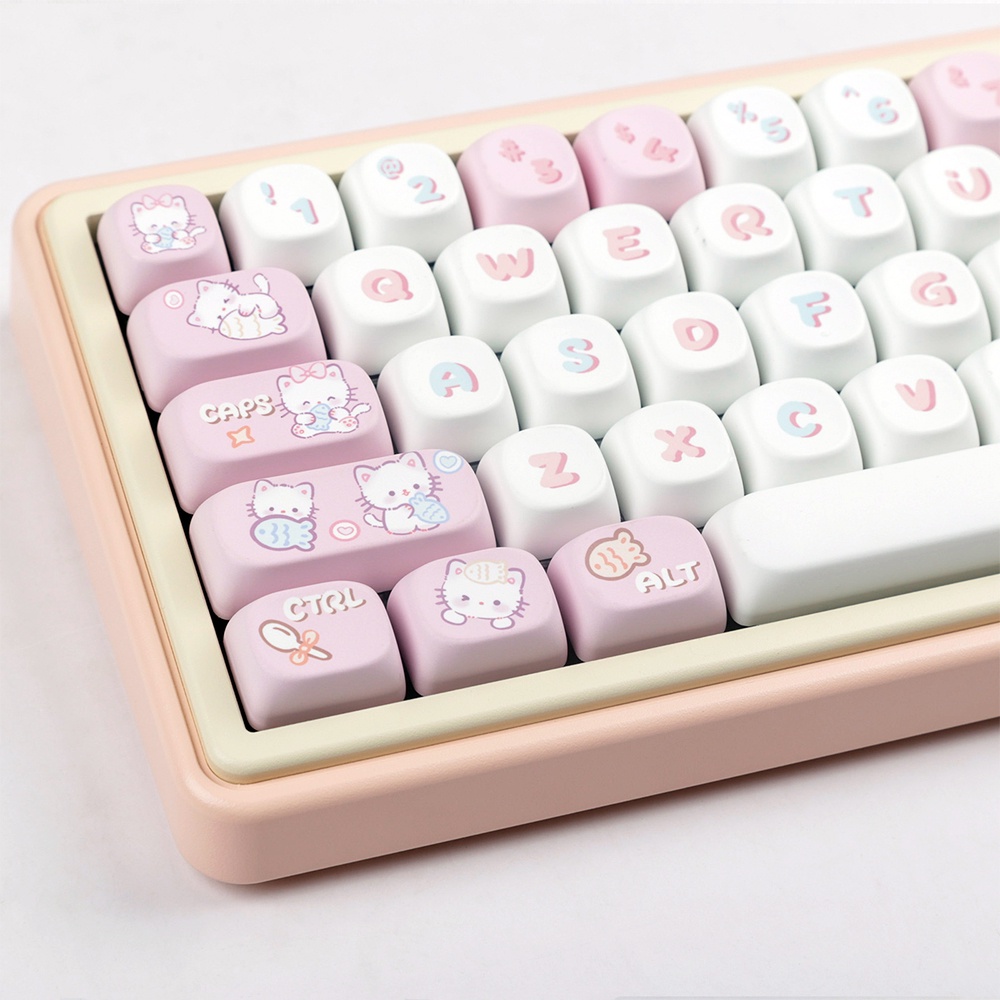 MOA Profile Cat&Fish Keycaps 140Keys/Set PBT DYE-SUB DIY Custom for ...