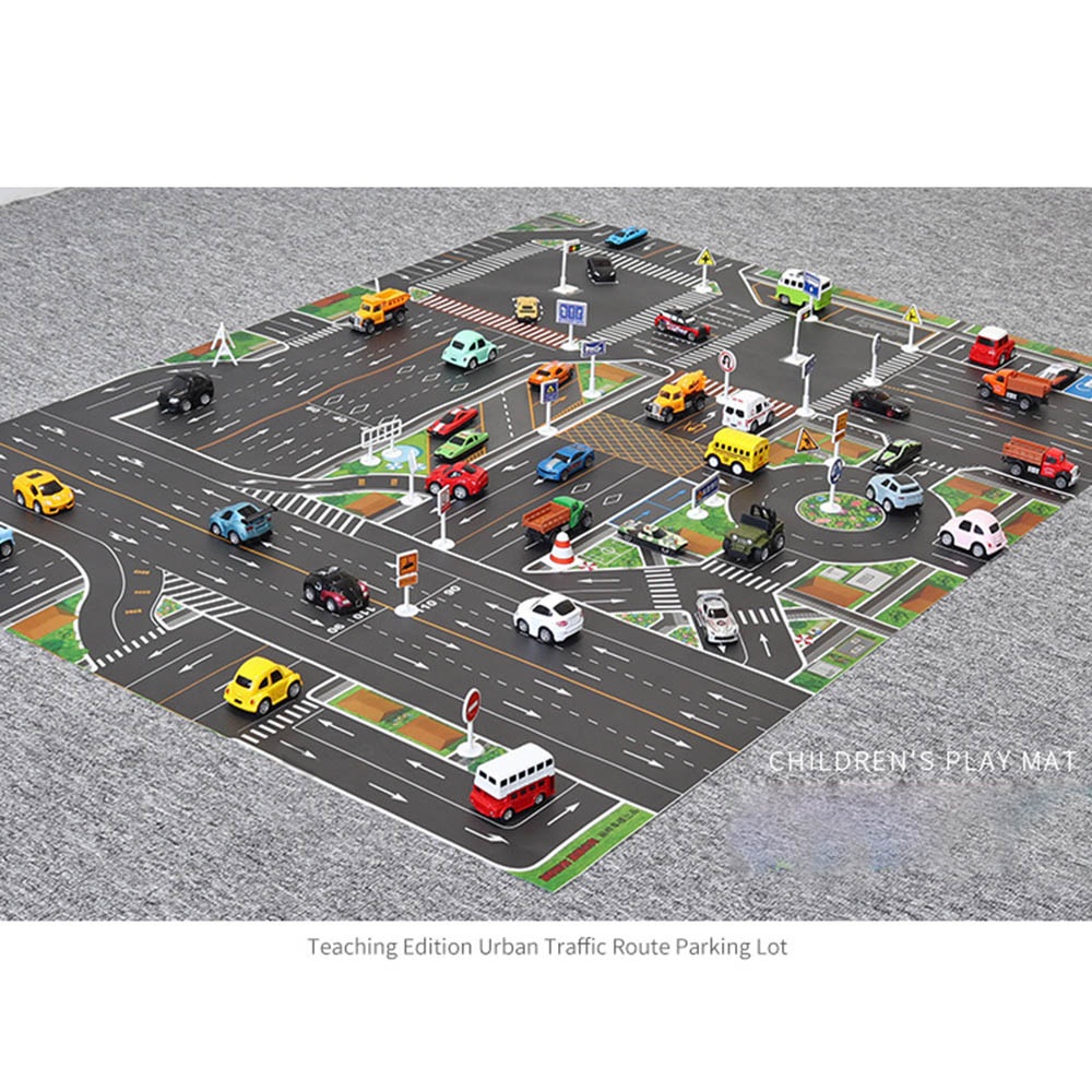 [Twiligh] 130*100CM Children Big City Traffic Car Park-Play-Mat Map ...