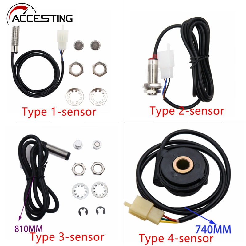 Universal RPM Motorcycle Meter Speedometer LCD Digital Sensor ...