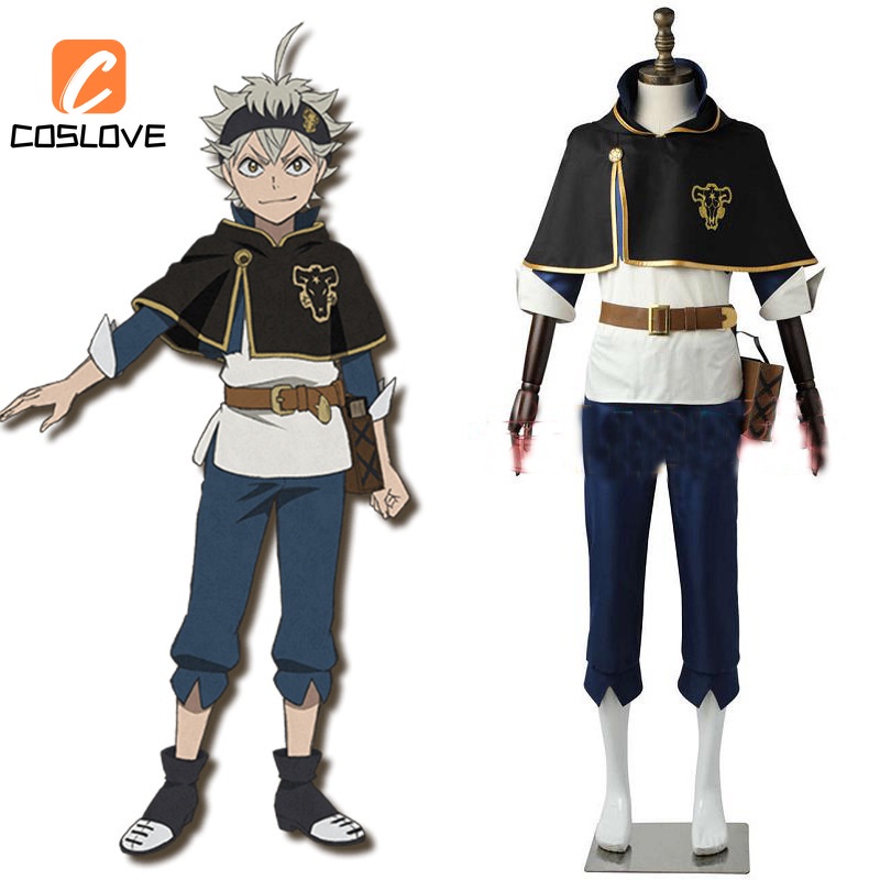 Japan Anime Black Clover Magician Cosplay Props Black Cloak Hair Band ...