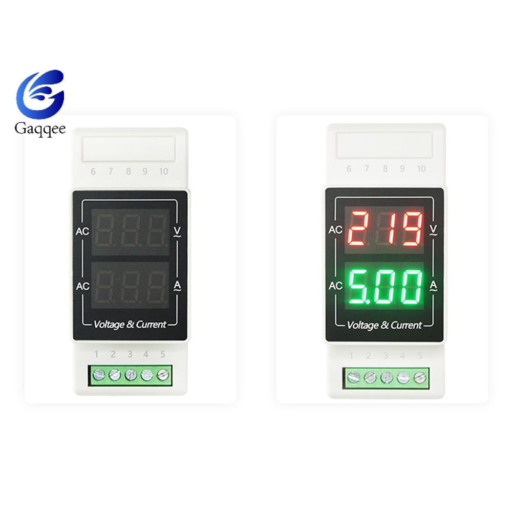 GAQQEE Digital Single Phase Energy Meter Tester AC60-500V Ampermeter ...