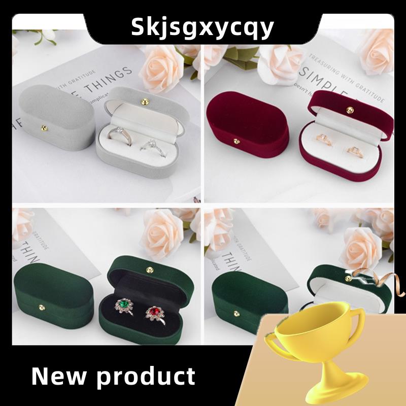 skjsgxycqy Velvet Silk Pair Ring Box Wedding Ring Box Single Ring Box ...