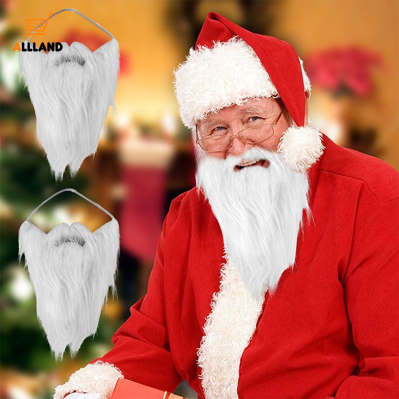 Christmas Party Fun Santa Claus Dress Up White Beard Prop Xmas ...