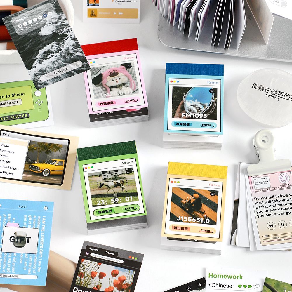 Cdaily|50pcs Mini Sticker Book Cute Sticker Handbook Sticker Handbook ...