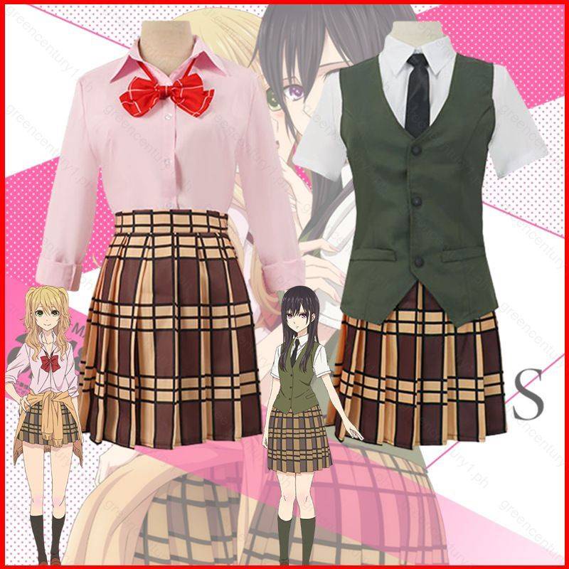 YS Citrus Anime Cosplay Costume JK School Uniform Women Top Skirt ...
