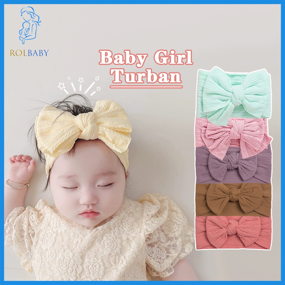Rolbaby Headband For Baby Girl 0 12 Months Cute Bowknot Elastic ...