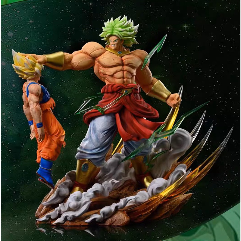 Anime Dragon Ball Z Goku Vs Frenzied Broly Figure Two Forms Model ...