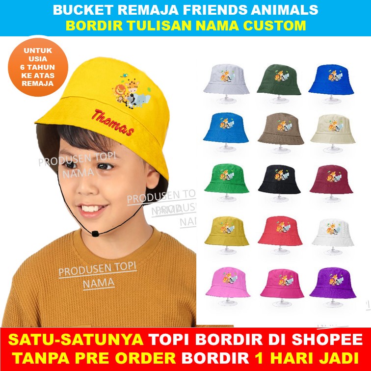 Bucket Friends Animals and Embroidered Names as You Like Ages 6 and ...