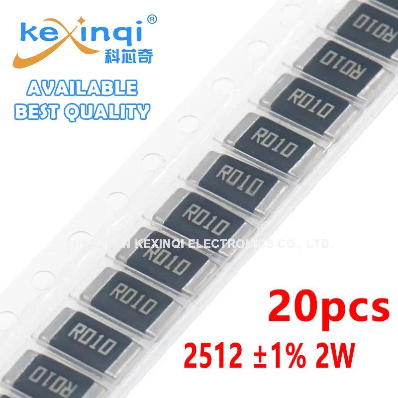 20PCS 2512 SMD Alloy Resistor 2W 1% 0.1R 0.1 ohm R100 R010 R020 R050 ...