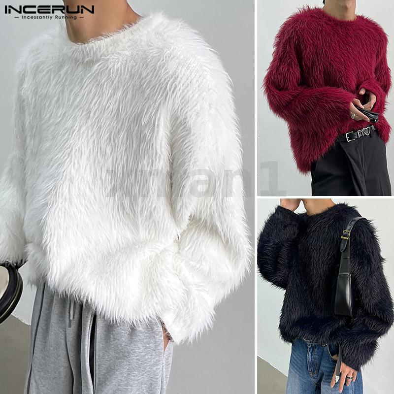 XMAN Men Korean Loose Long Sleeve Round Neck Solid Color Pullover ... XMAN Men Korean Loose Long Sleeve Round Neck Solid Color Pullover ...
