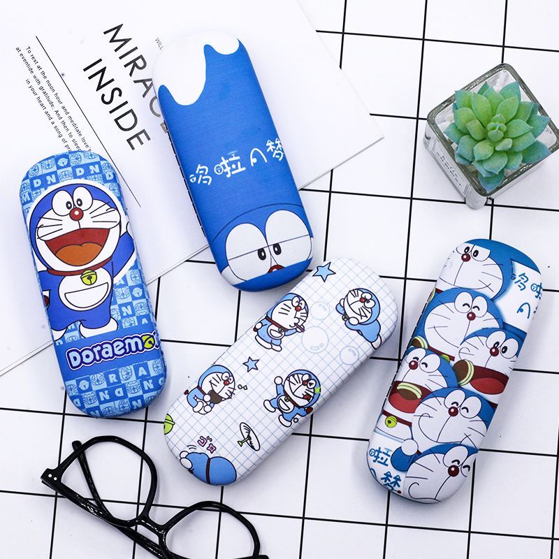 Myopia glasses case students and children cute blue fat cartoon ...