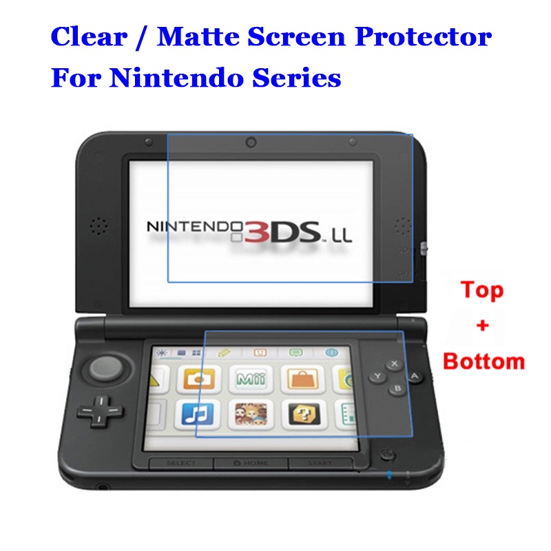 For Nintendo New 3DS LL XL 3DSLL 3DSXL (Top + Bottom) HD Clear / Anti ...