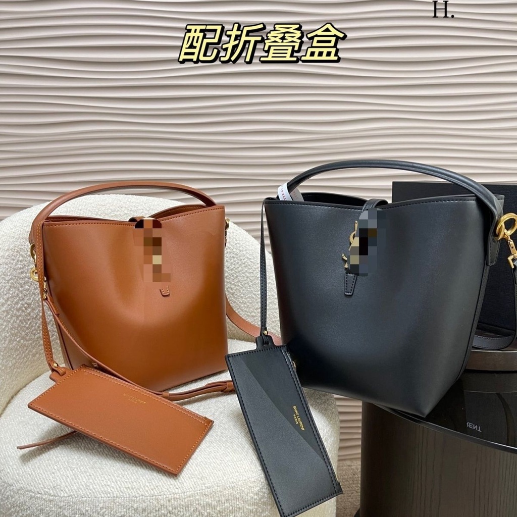 YS * 2023 new single shoulder crossbody portable bucket bag light ...