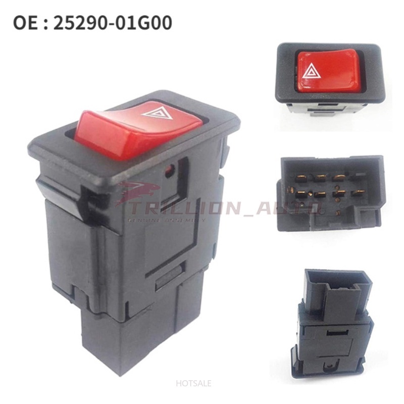 Car Emergency Warning Hazard Switch for Nissan 25290-01G00 25290-01G00 ...