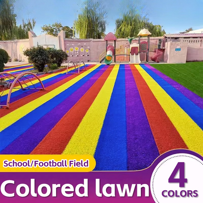 25M Artificial Fake Turf Carpet School Kindergarten Rainbow Runway ...
