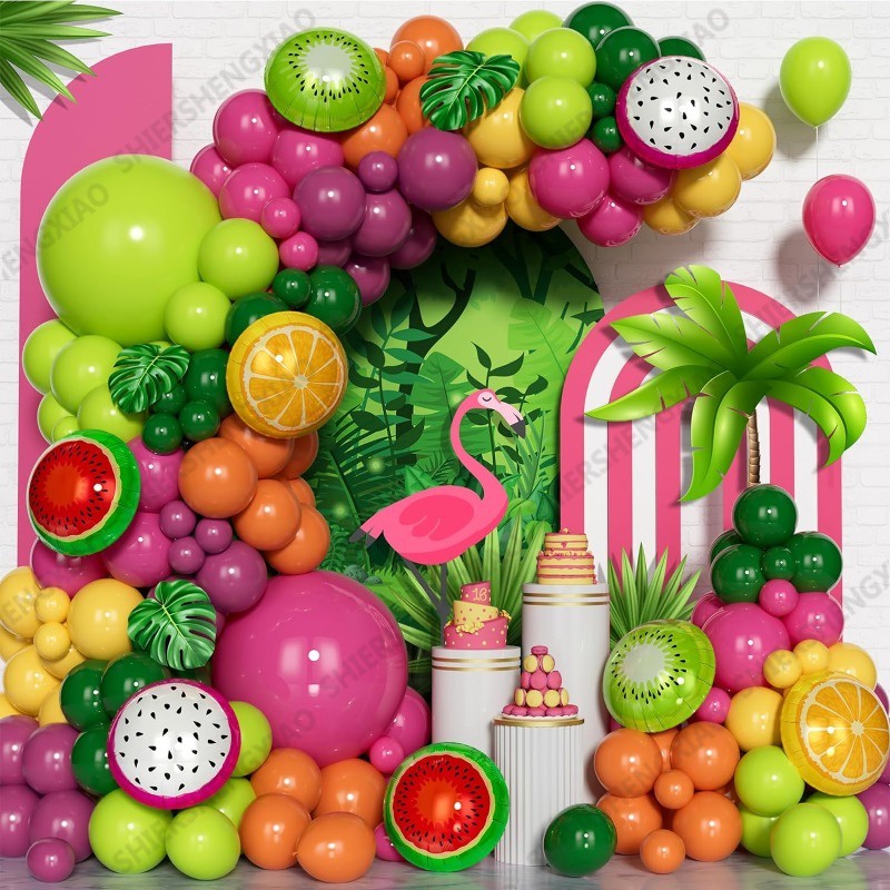 94pcs Fruit Theme Balloon Party Set Watermelon Kiwi Dragon Fruit ...